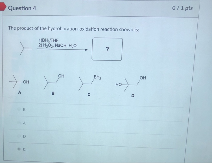 Solved Question 1 0.67/1 pts Hydrohalogenation (HX addition) | Chegg.com