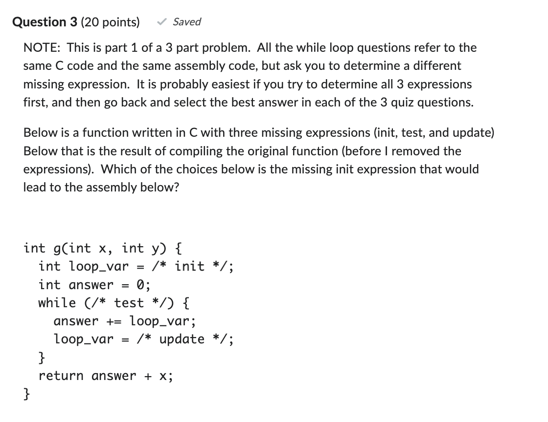 Solved NOTE: This is part 1 of a 3 part problem. All the | Chegg.com