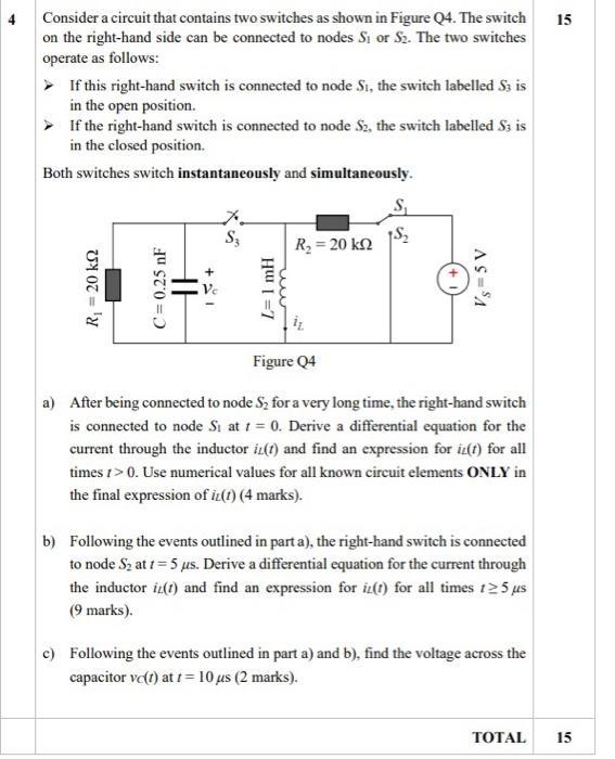 [solved] Consider A Circuit That Contains Two Switches As