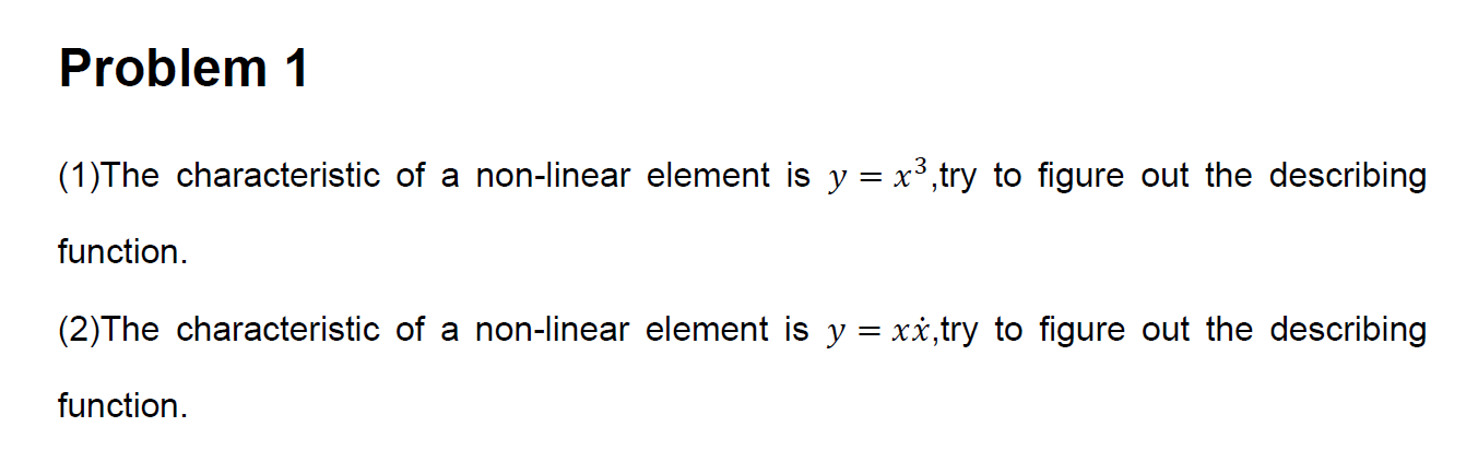Solved (1)The characteristic of a non-linear element is | Chegg.com