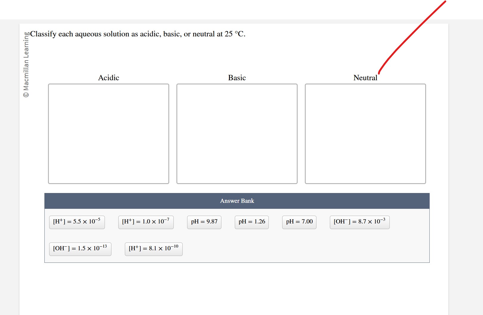 Solved ?50 ﻿Classify each aqueous solution as acidic, basic, | Chegg.com