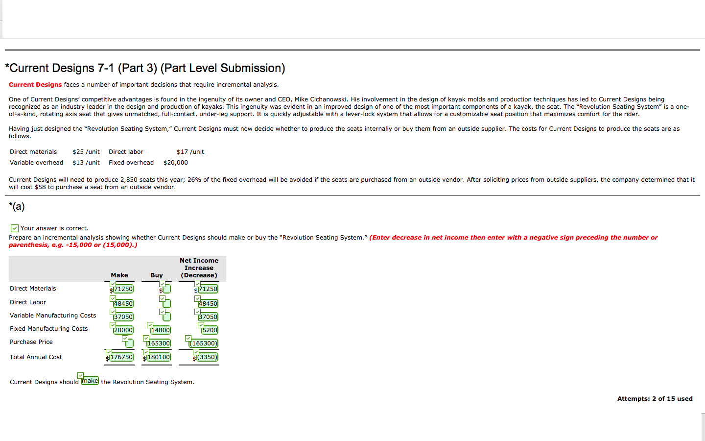 Solved *Current Designs 7-1 (Part 3) (Part Level Submission) | Chegg.com