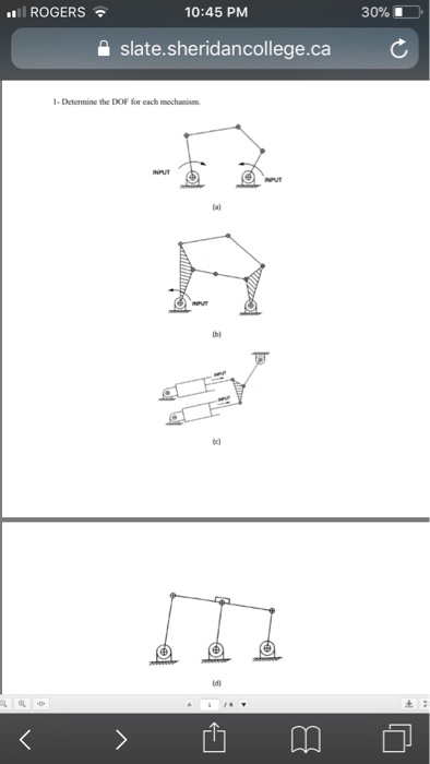 Solved Determine the DOF for each mechanism. | Chegg.com