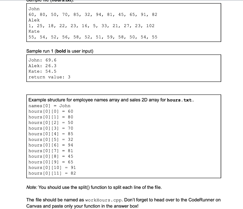 Solved Question 2 (13 points): Work Hours A company keeps a | Chegg.com