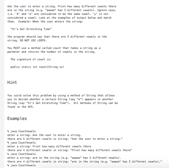 Solved Ask the user to enter a string. Print how many | Chegg.com