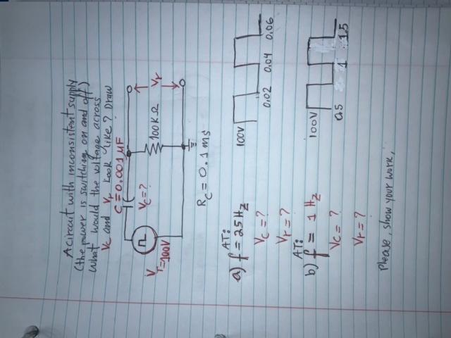 Solved A circuit with inconsistent supply ( The power is | Chegg.com