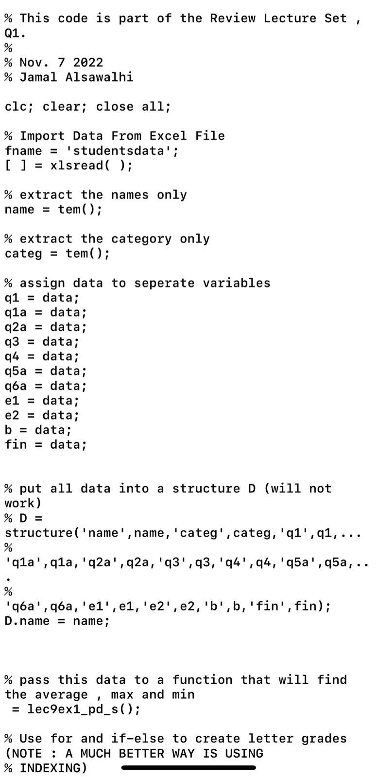 - Write a code that will : - Retrieve student data | Chegg.com