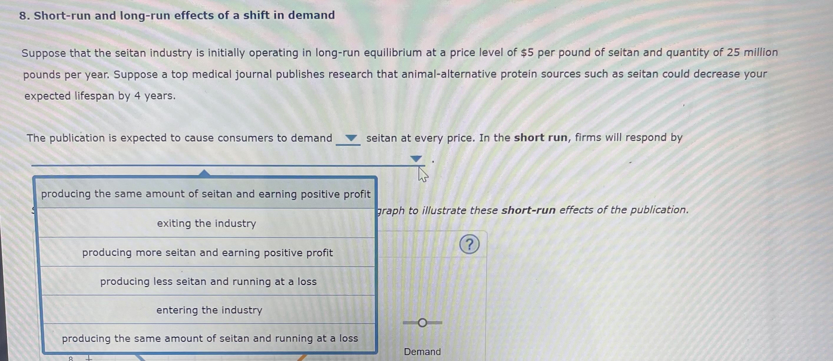 Solved 8. Short-run and long-run effects of a shift in | Chegg.com