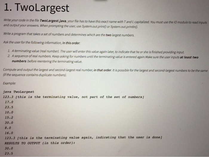 Solved How do I change my code so it handles this test | Chegg.com