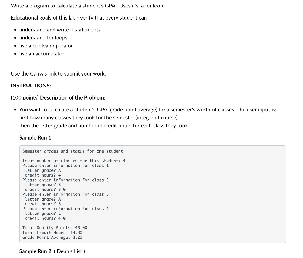 Solved This Program Needs To Be Written In Python Please 