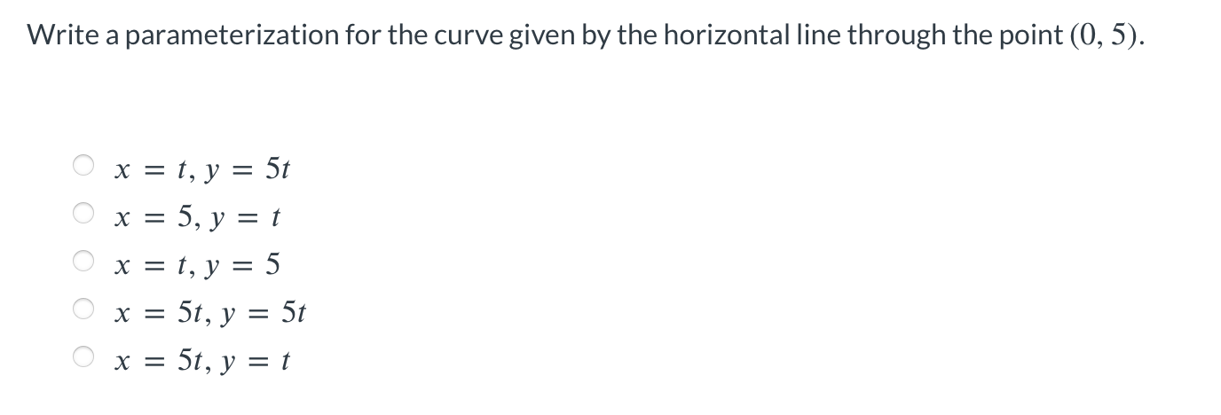Solved Write A Parameterization For The Curve Given By The