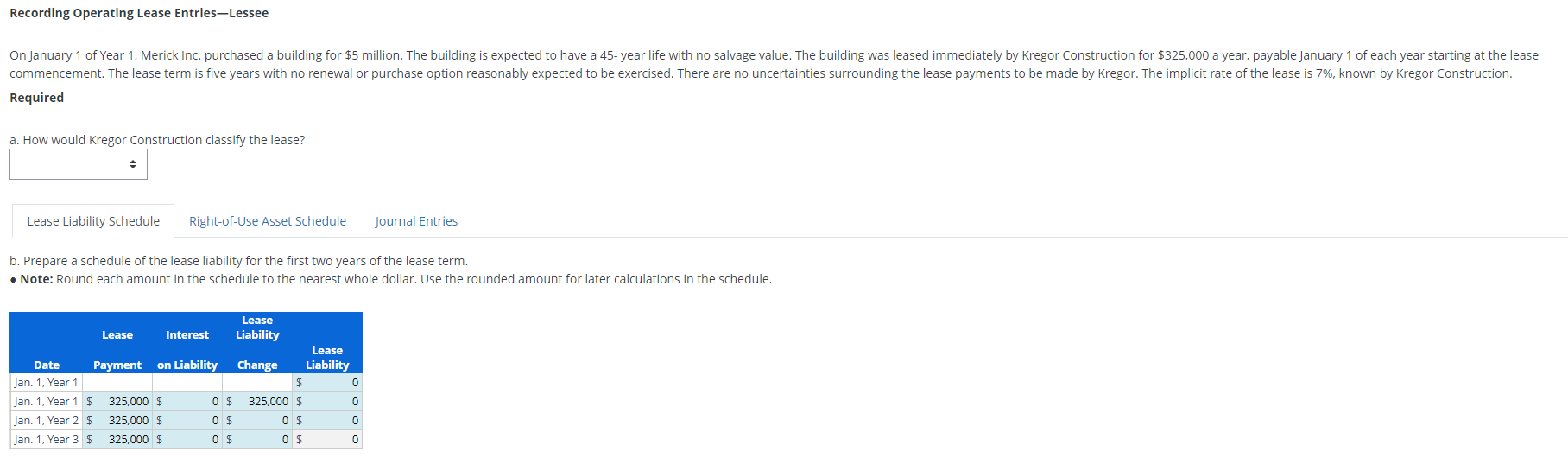 Solved Recording Operating Lease Entries-Lessee c. ﻿Prepare | Chegg.com