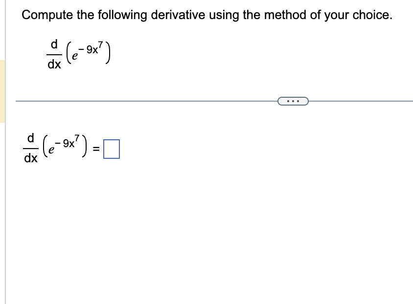 Solved Compute the following derivative using the method of | Chegg.com