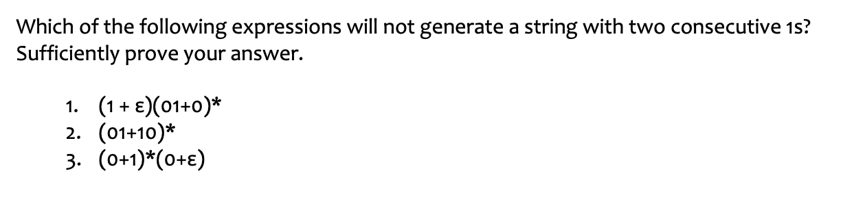 Solved Which of the following expressions will not generate | Chegg.com