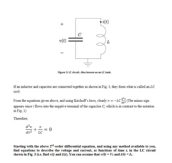 Solved TASK (1): Find time-domain equations for a parallel | Chegg.com
