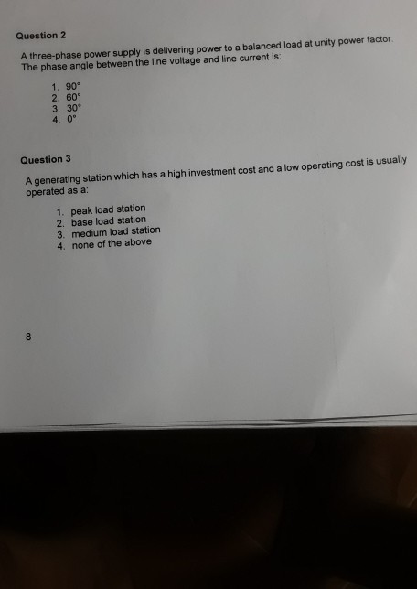Solved Question 2 A three-phase power supply is delivering | Chegg.com
