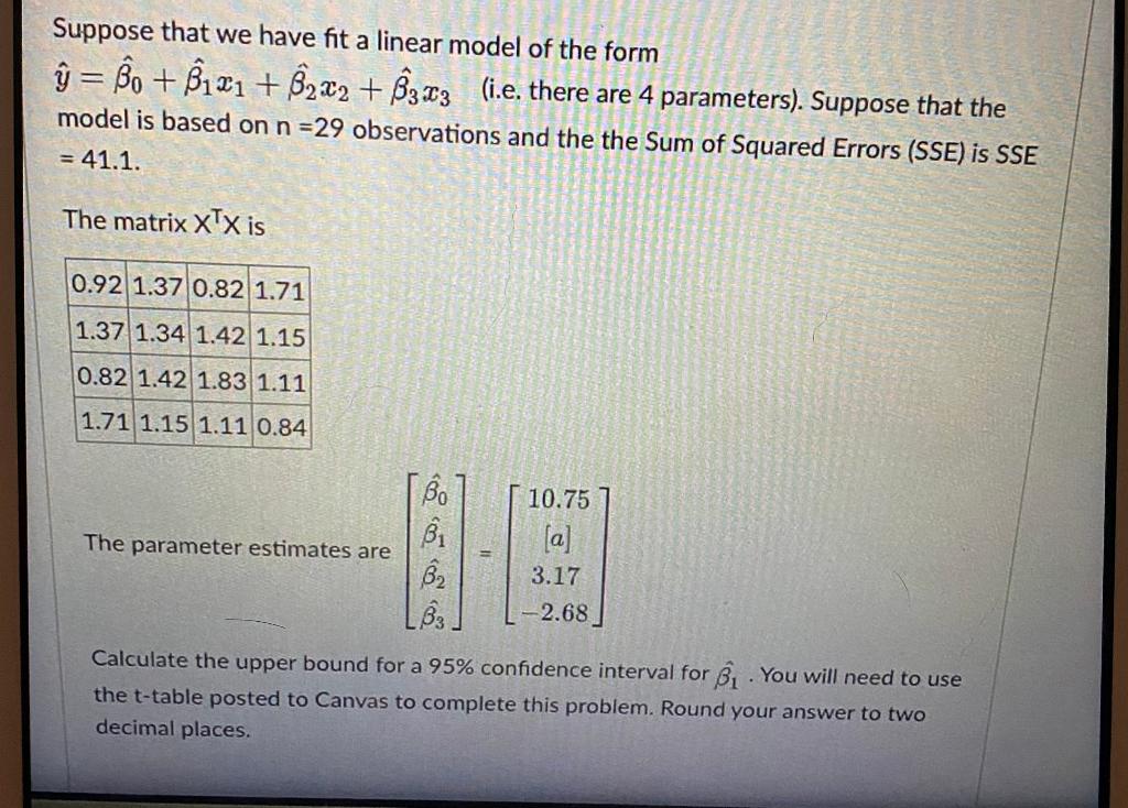 Solved PLEASE help with finding Beta 1 Hat. All the | Chegg.com