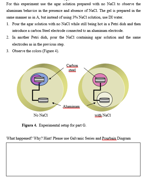 Solved For this experiment use the agar solution prepared | Chegg.com