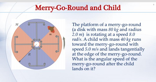 Solved Merry-Go-Round and Child The platform of a | Chegg.com