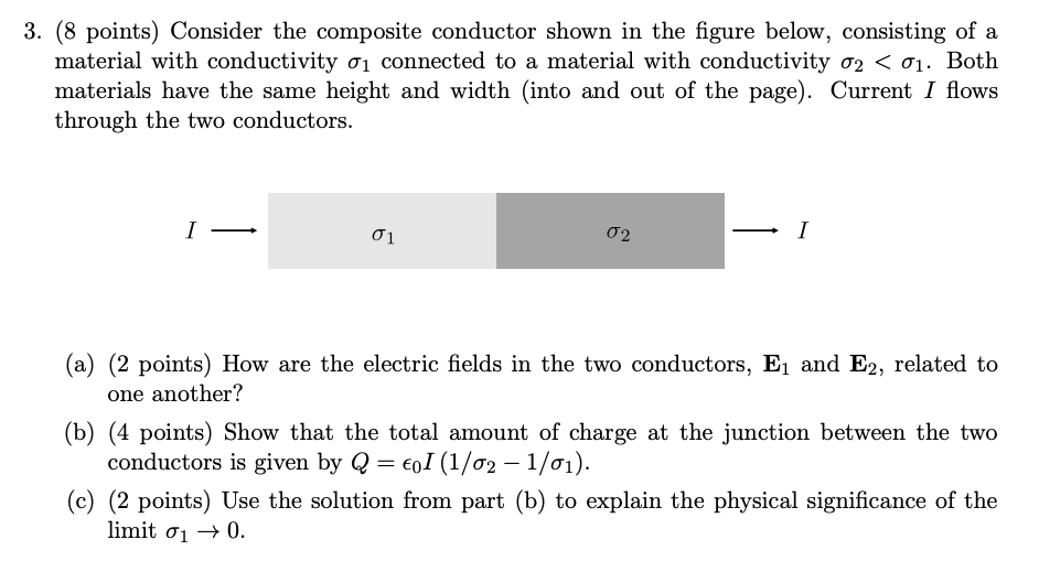 Solved 3. (8 points) Consider the composite conductor shown | Chegg.com