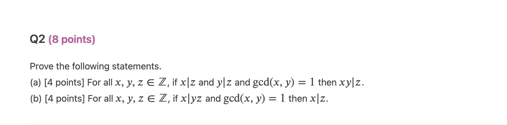 Solved Prove the following statements. (a) [4 points] For | Chegg.com