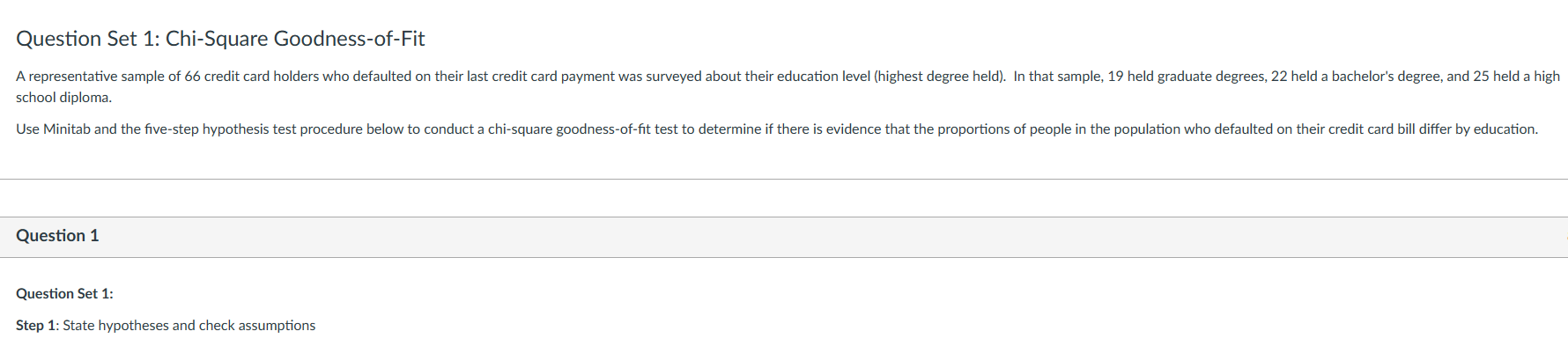 Question Set 1: Chi-Square Goodness-of-Fit school | Chegg.com