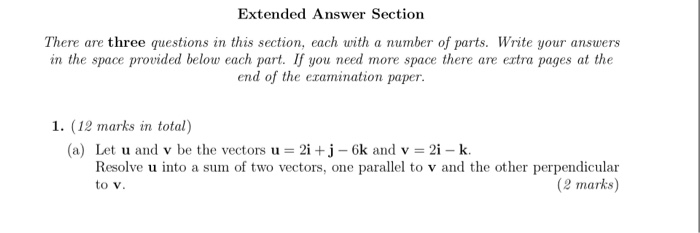 Solved Extended Answer Section There are three questions in | Chegg.com