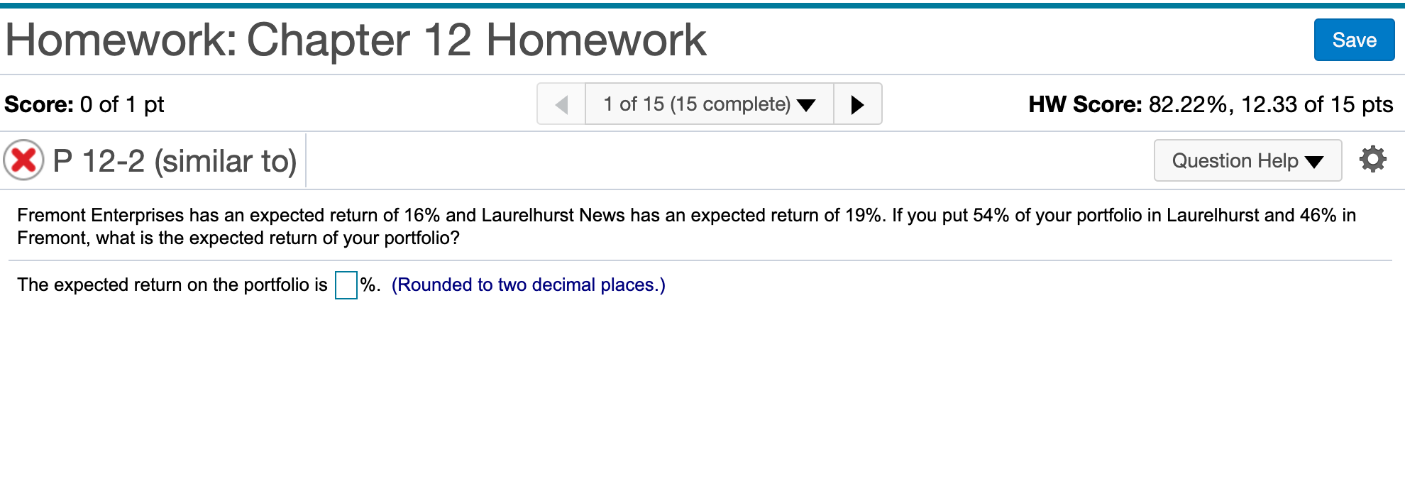 Solved Homework Chapter 12 Homework Save Score 0 Of 1 Pt 1