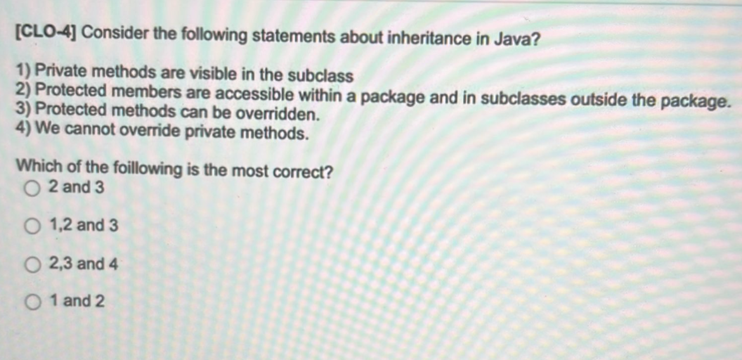 Solved [CLO-4] Consider the following statements about | Chegg.com