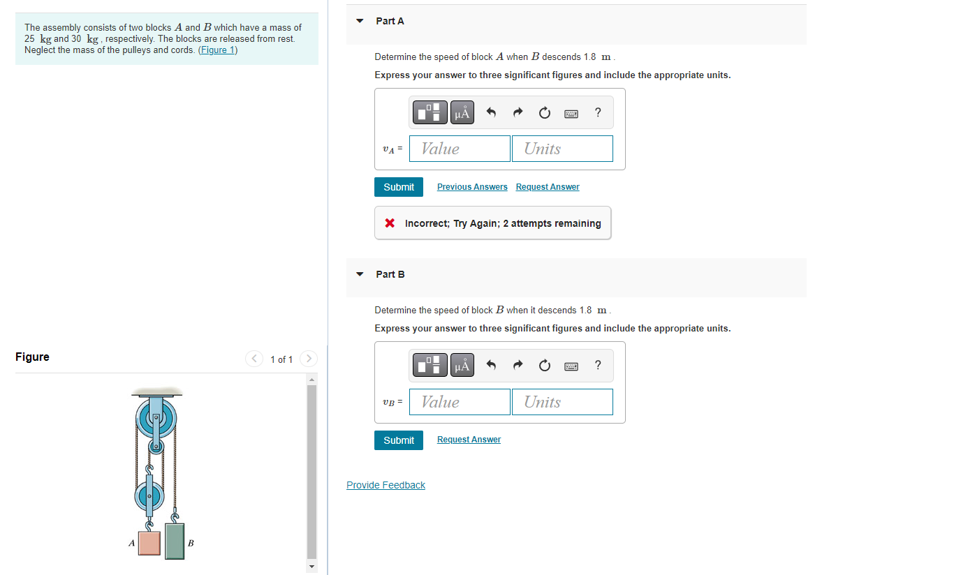 Solved The assembly consists of two blocks A and B which | Chegg.com