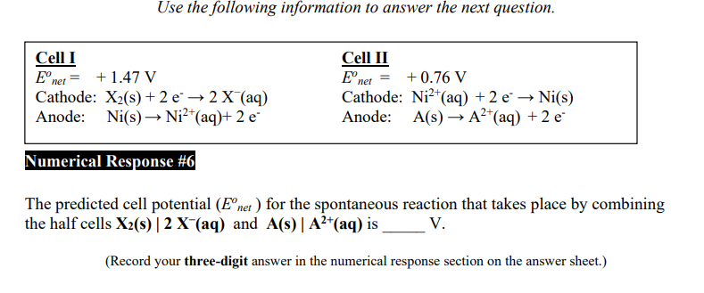 Solved Use the following information to answer the next | Chegg.com