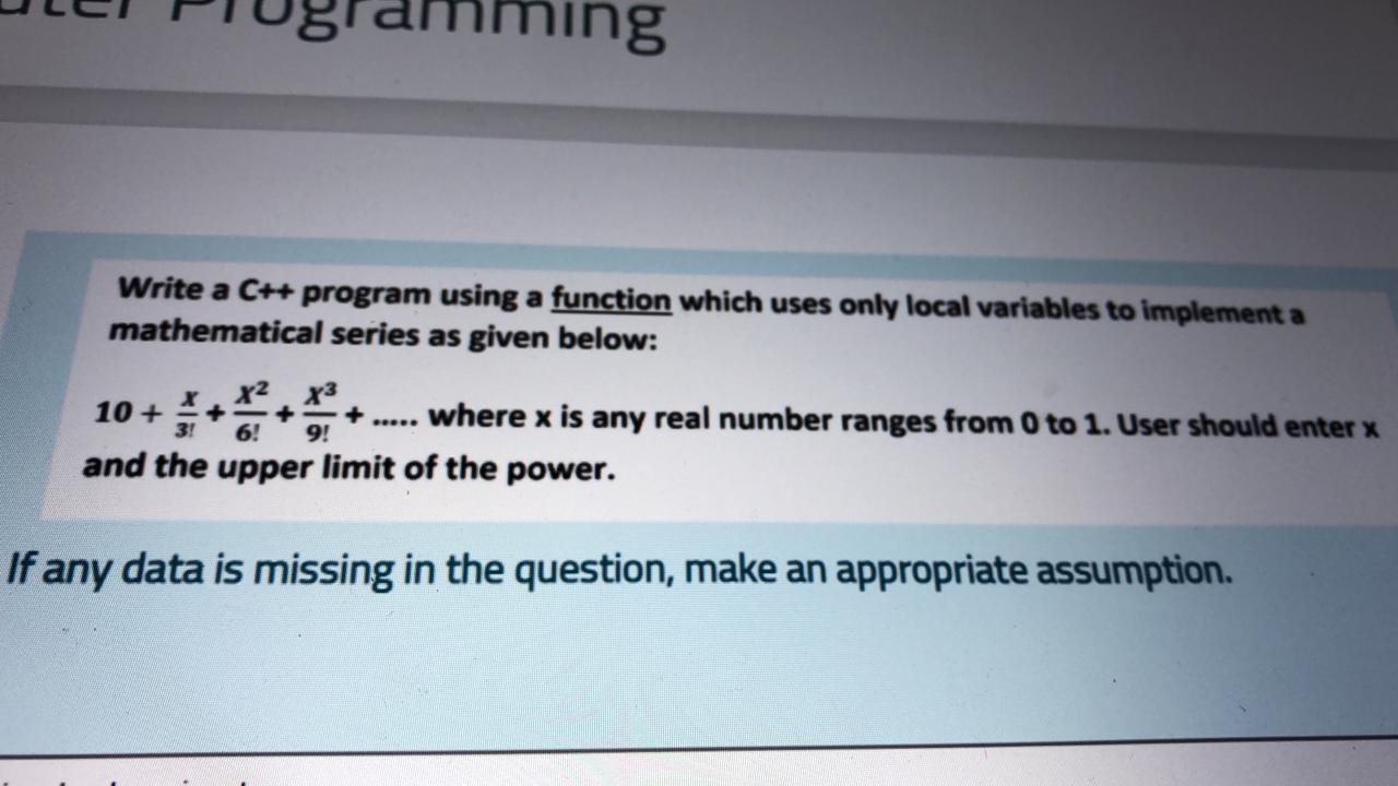 Solved nming Write a C++ program using a function which uses | Chegg.com