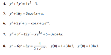 Solved Problems 4 and 5. Find the general solution of the | Chegg.com