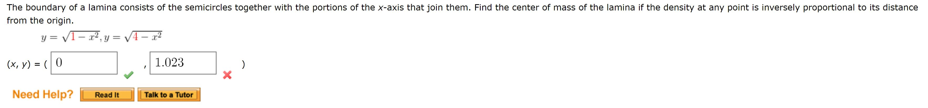 Solved The boundary of a lamina consists of the semicircles | Chegg.com