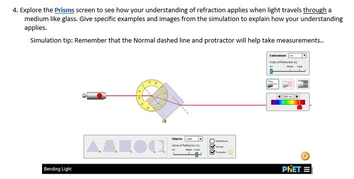 Solved 4. Explore the Prisms screen to see how your | Chegg.com