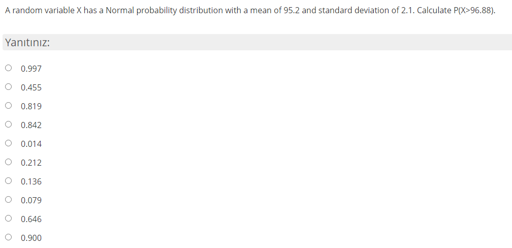 Solved A random variable X has a Normal probability | Chegg.com