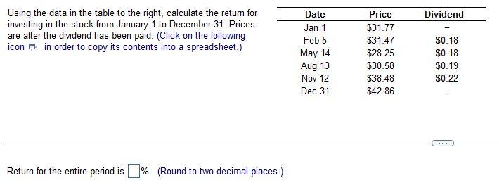 Solved Consider the following 6 months of returns for 2 | Chegg.com