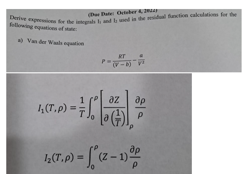 Solved Derive expressions for the integrals I1 and I2 used | Chegg.com