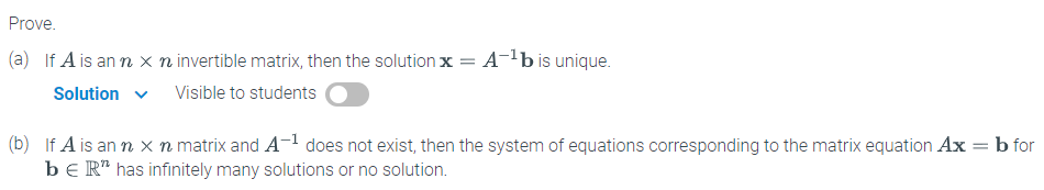 Solved prove that if A is an nxn matrix and is not | Chegg.com