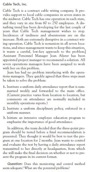 Solved Cable Tech, Inc. Cable Tech is a contract cable | Chegg.com