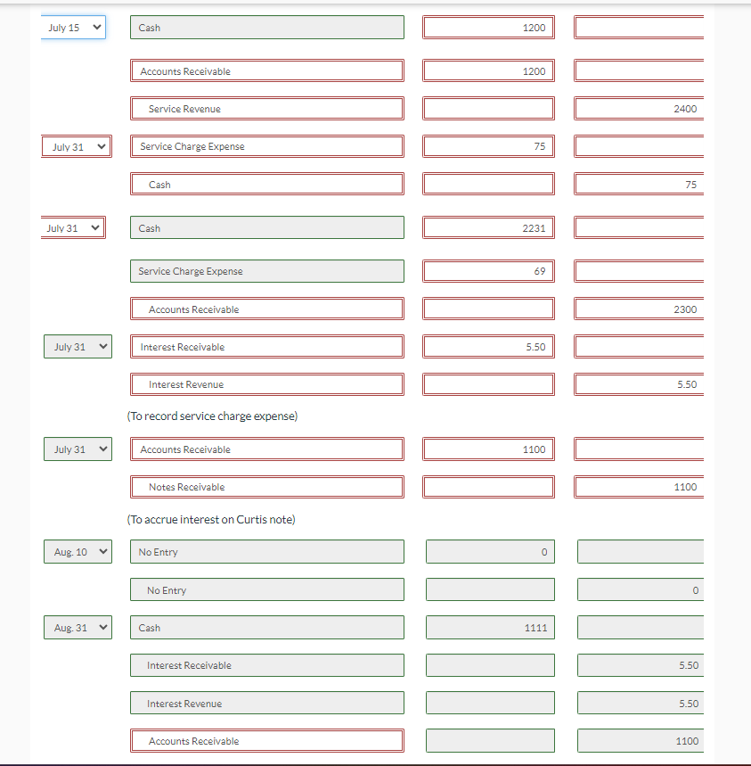 Solved PLEASE CORRECT THESE JOURNAL ENTRIES, GREEN MEANS | Chegg.com
