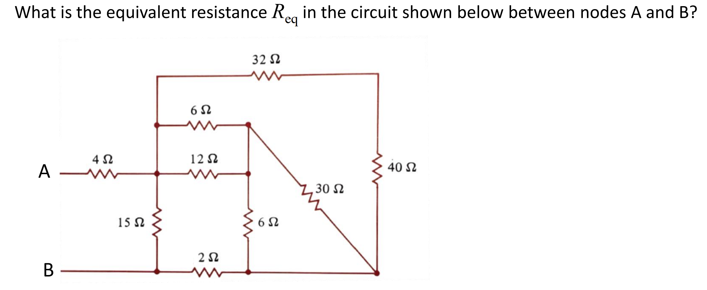 Solved What is the equivalent resistance Req in the circuit | Chegg.com