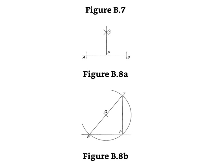 Solved B.8 Construction Erect a perpendicular at a point P | Chegg.com
