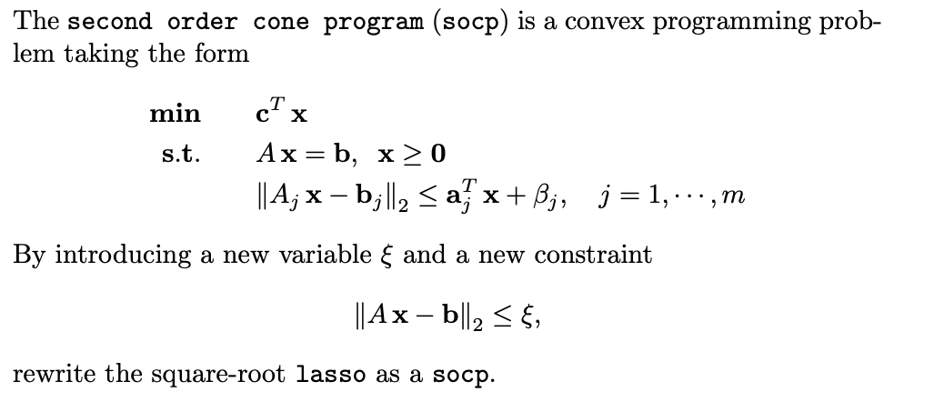 Solved 1. Consider the square-root lasso problem min ∥Ax | Chegg.com