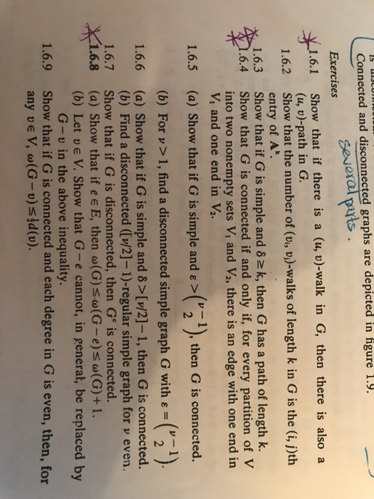 Solved Connected and disconnected graphs are depicted in | Chegg.com