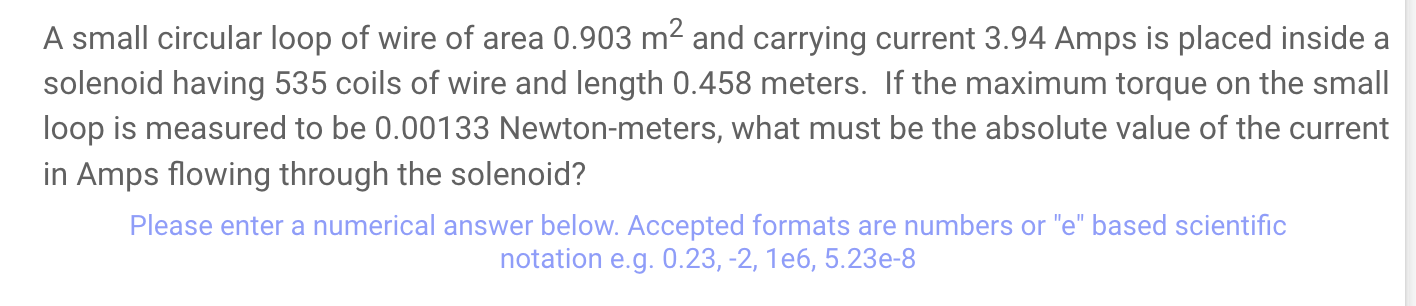 Solved A small circular loop of wire of area 0.903 m2 and | Chegg.com