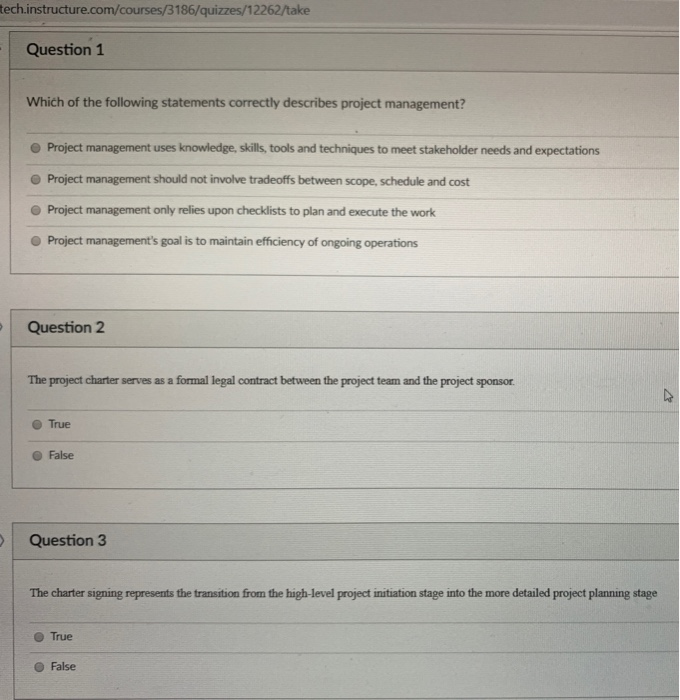 Solved tech.instructure.com/courses/3186/quizzes/12262/take | Chegg.com