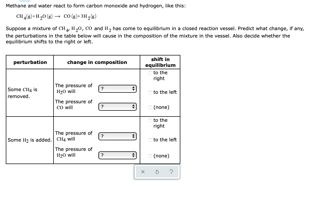 Solved Methane and water react to form carbon monoxide and | Chegg.com
