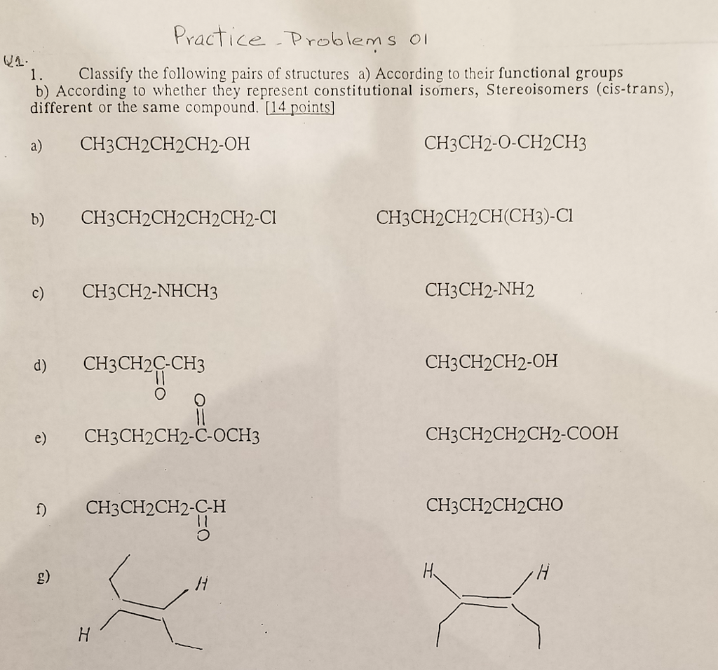 Solved Identify the pairs of structures as Constitutional | Chegg.com