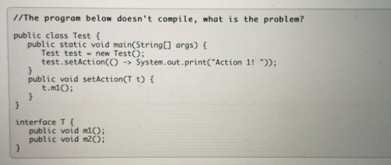 Solved //The program below doesn't compile, what is the | Chegg.com